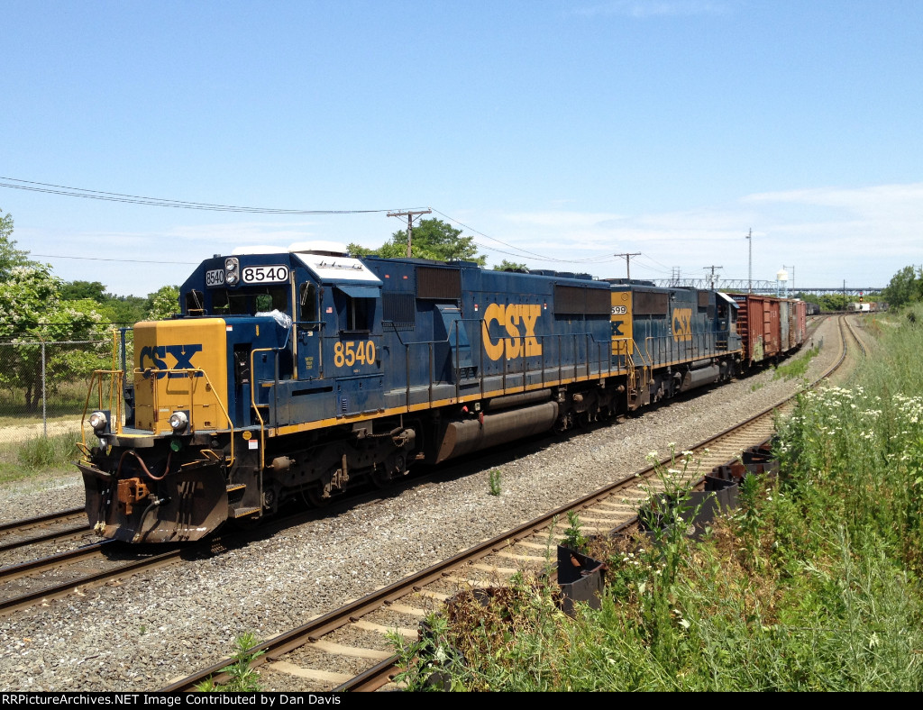 CSX SD50-3 8540 leads C759-09 into Pavonia
